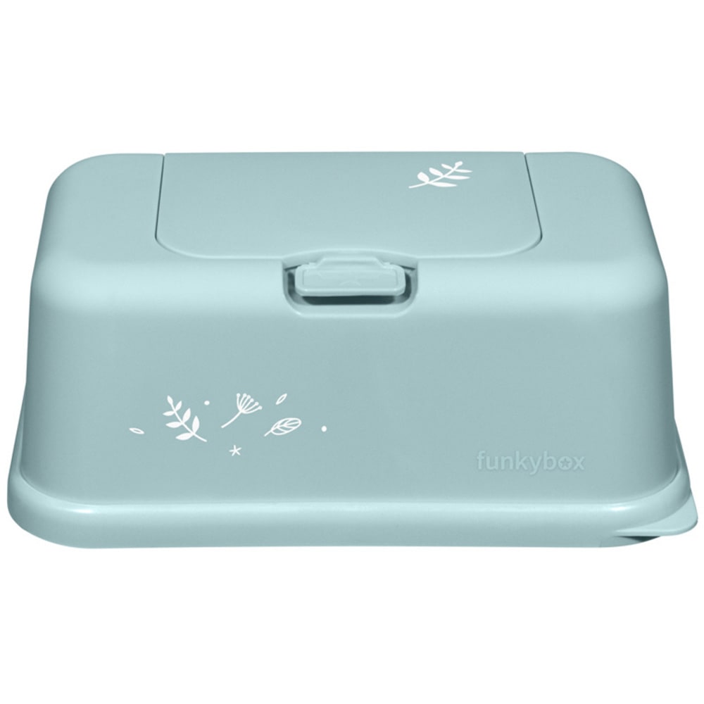 Funkybox Billendoekjes Box Leaves Mint - Doosje voor billendoekjes