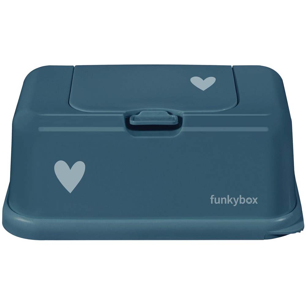 Funkybox Billendoekjes Box Petrol Hart - Doos voor billendoekjes